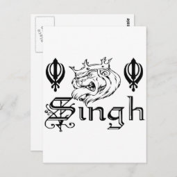 Punjabi Khanda Sikh Khalsa Design Merchandise Postcard | Zazzle