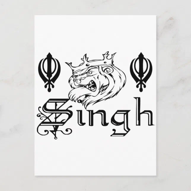 Punjabi Khanda Sikh Khalsa Design Merchandise Postcard | Zazzle