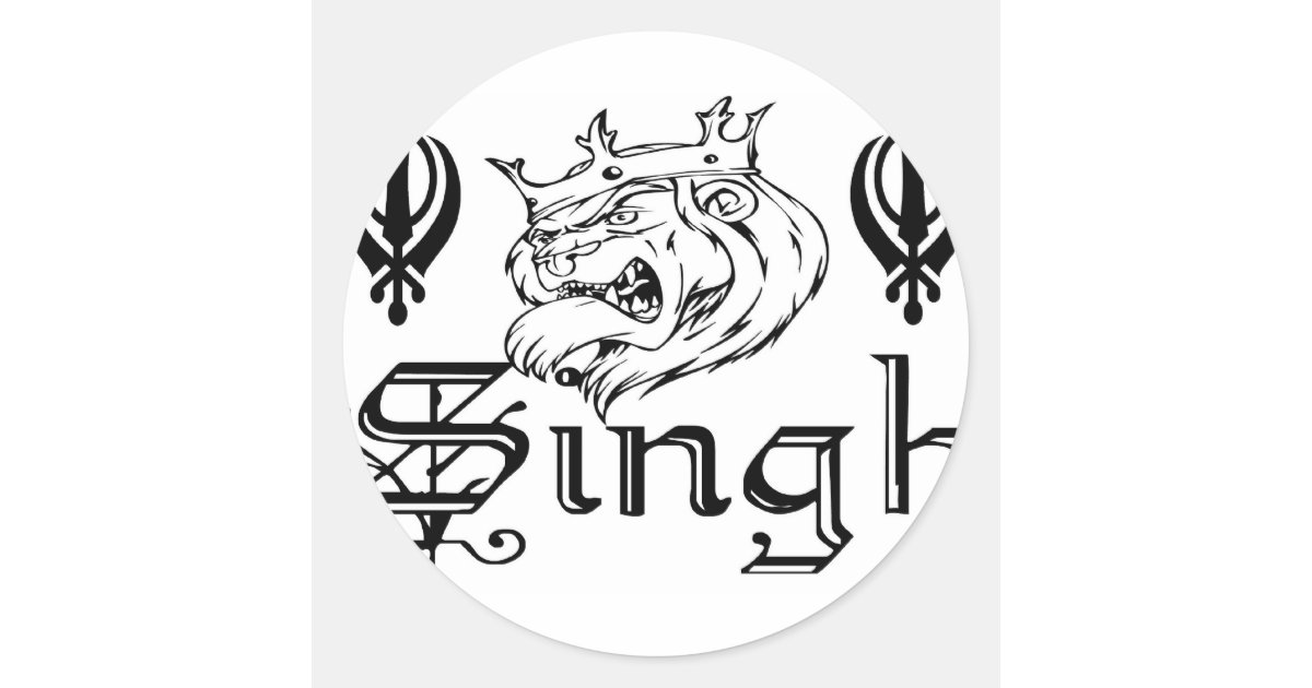 Punjabi Khanda Sikh Khalsa Merchandise Classic Round Sticker | Zazzle