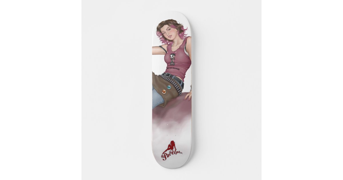 Punk PinUp Girl Skateboard | Zazzle