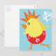 punk rock anarchy easter chick holiday postcard | Zazzle