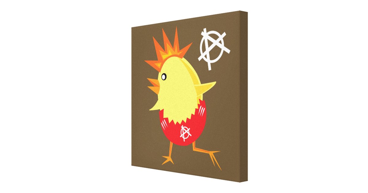 Punk Rock Chicken Canvas Print | Zazzle