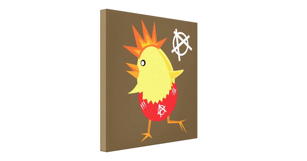 Punk Rock Chicken Canvas Print | Zazzle
