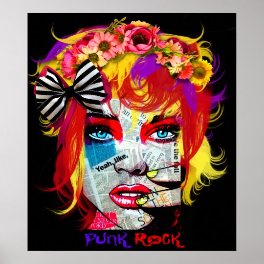 Punk Rock Girl Poster | Zazzle.com