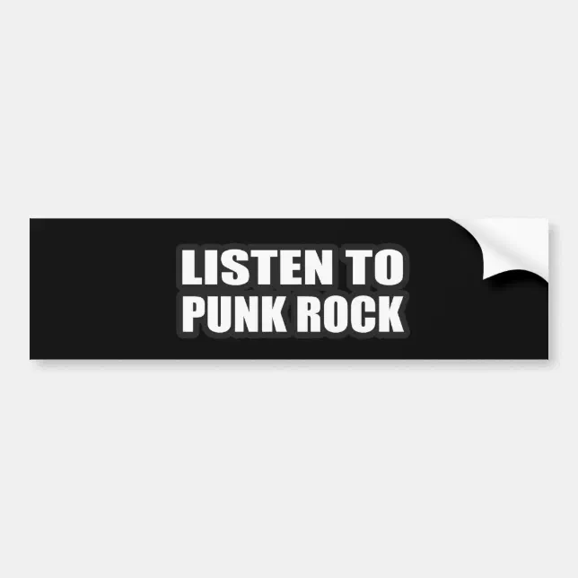 PUNK ROCK guy girl punker punk rocker punks music Bumper Sticker | Zazzle