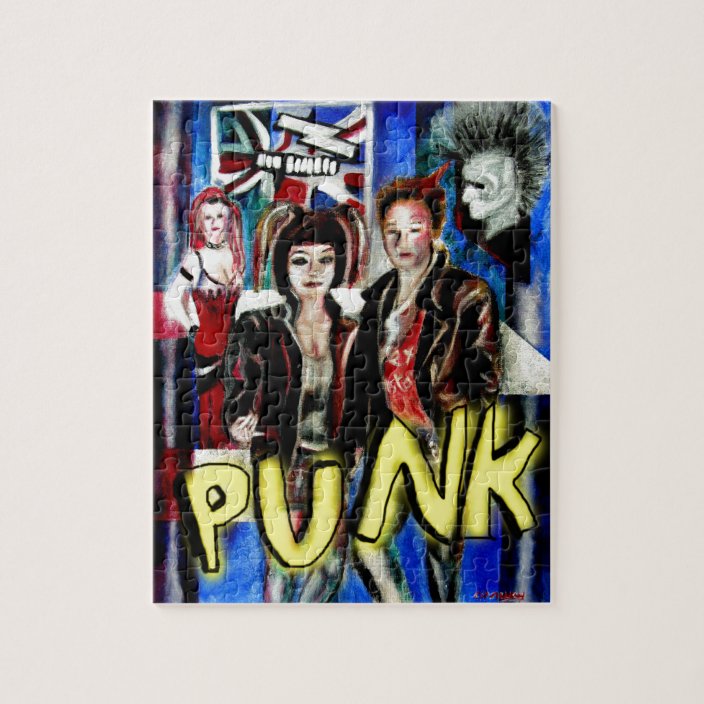 punk rock music fashion image jigsaw puzzle | Zazzle.com