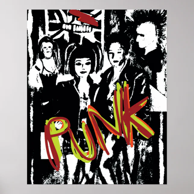 punk rock music fashion image poster | Zazzle