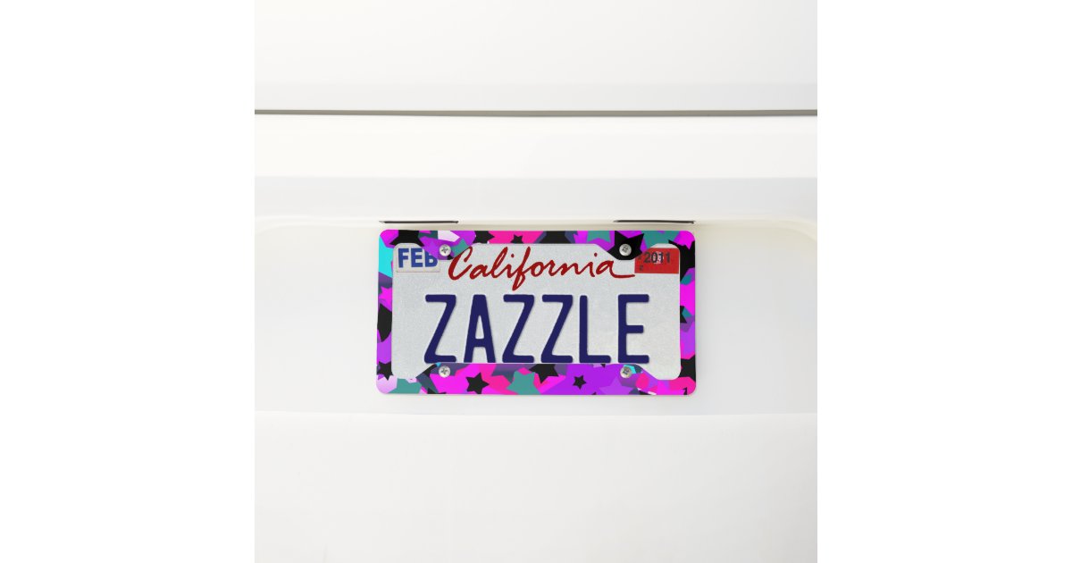 Punk Rock Star Crazy License Plate Frame | Zazzle