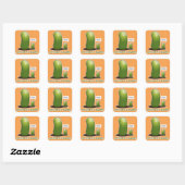 Punny Big Pickle Square Sticker | Zazzle