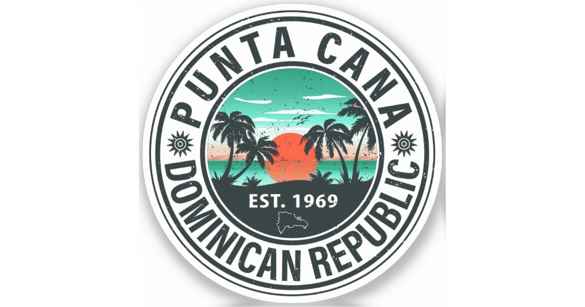 Punta Cana Dominican - Family Vacation Vintage 60s Sticker | Zazzle