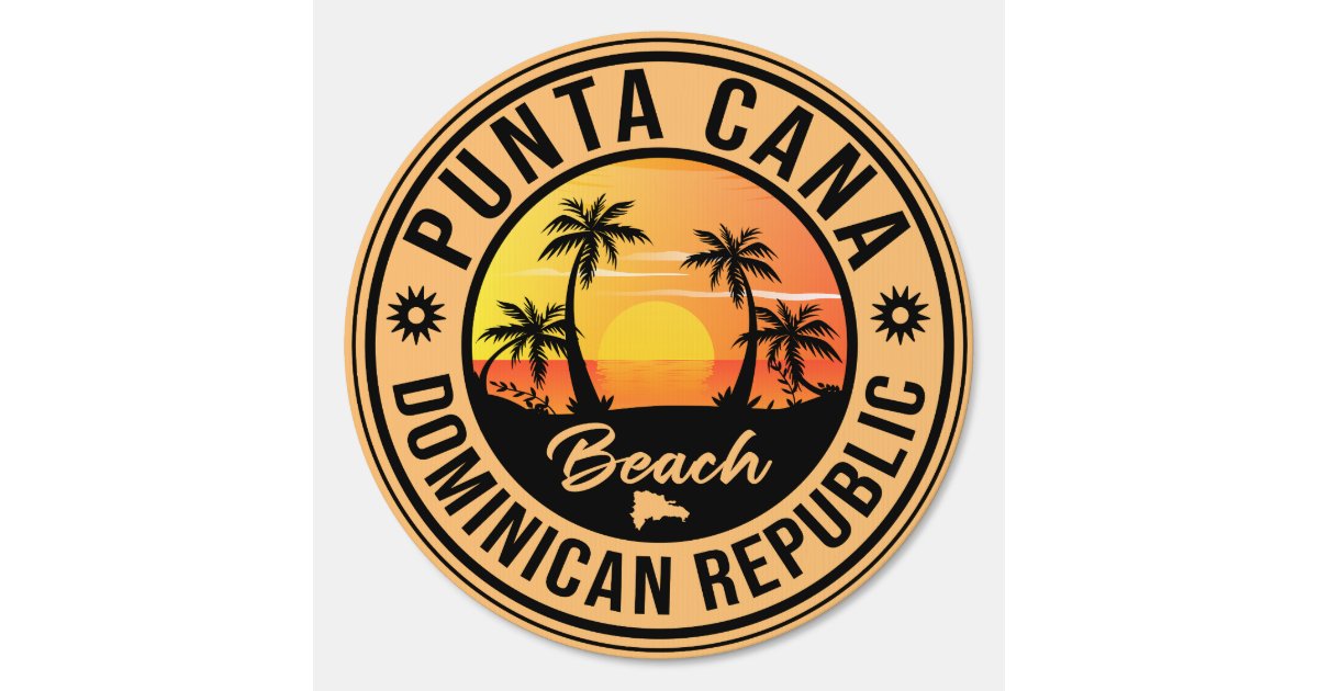 Punta Cana Dominican Palm Tree Beach Vintage Sign | Zazzle