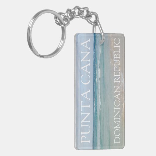 Punta Cana, Dominican Republic Calm Beach Keychain | Zazzle