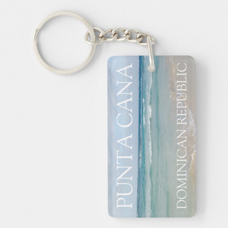 Punta Cana, Dominican Republic Calm Beach Keychain | Zazzle