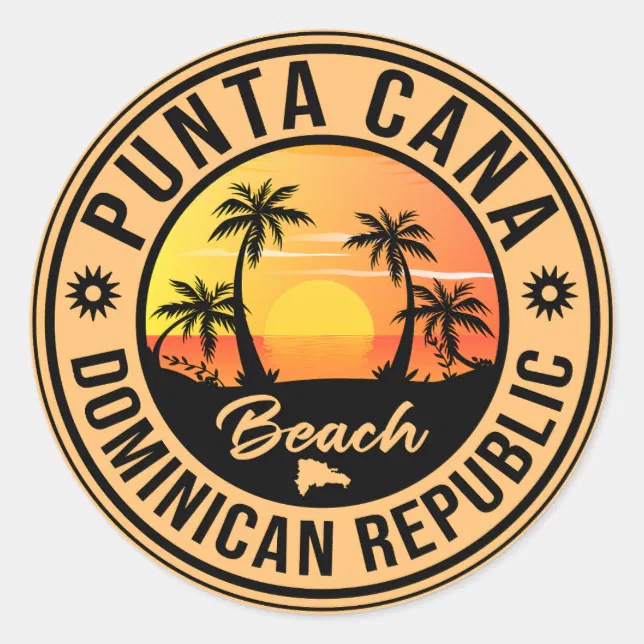 Punta Cana Dominican Republic Classic Round Sticker | Zazzle
