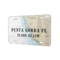 Punta Gorda Nautical Latitude Longitude License Plate | Zazzle