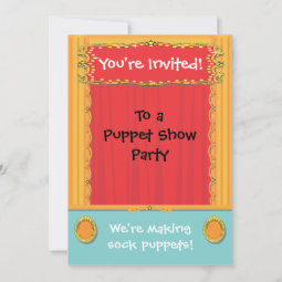 Puppet Show Party Invitation | Zazzle