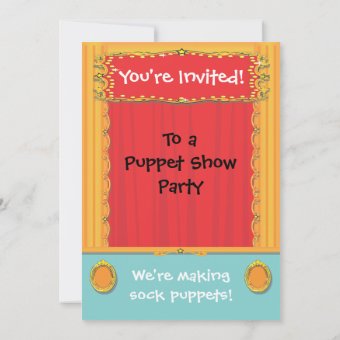 Puppet Show Party Invitation | Zazzle