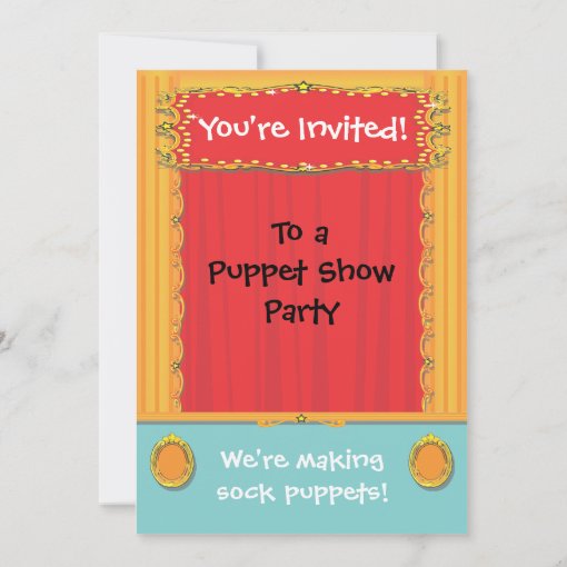 Puppet Show Party Invitation | Zazzle