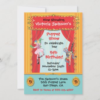 Puppet Show Party Invitation | Zazzle