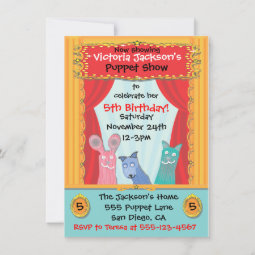 Puppet Show Party Invitation | Zazzle