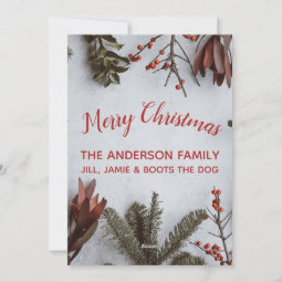 Puppies Love Christmas French Bulldog Holiday Card | Zazzle