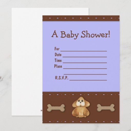 Puppy Baby Shower Invitation | Zazzle