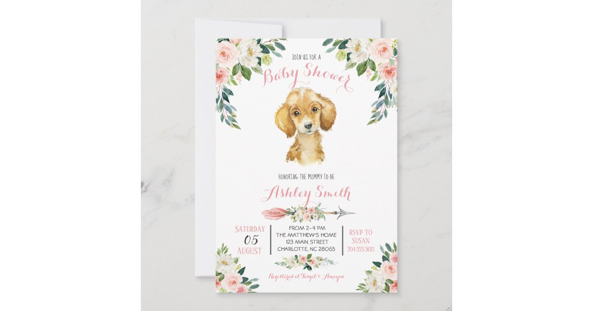 Puppy Baby Shower invitation, Invitation | Zazzle