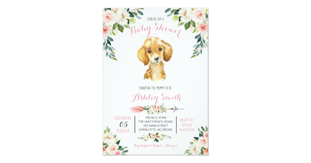Puppy Baby Shower invitation, Invitation | Zazzle.com