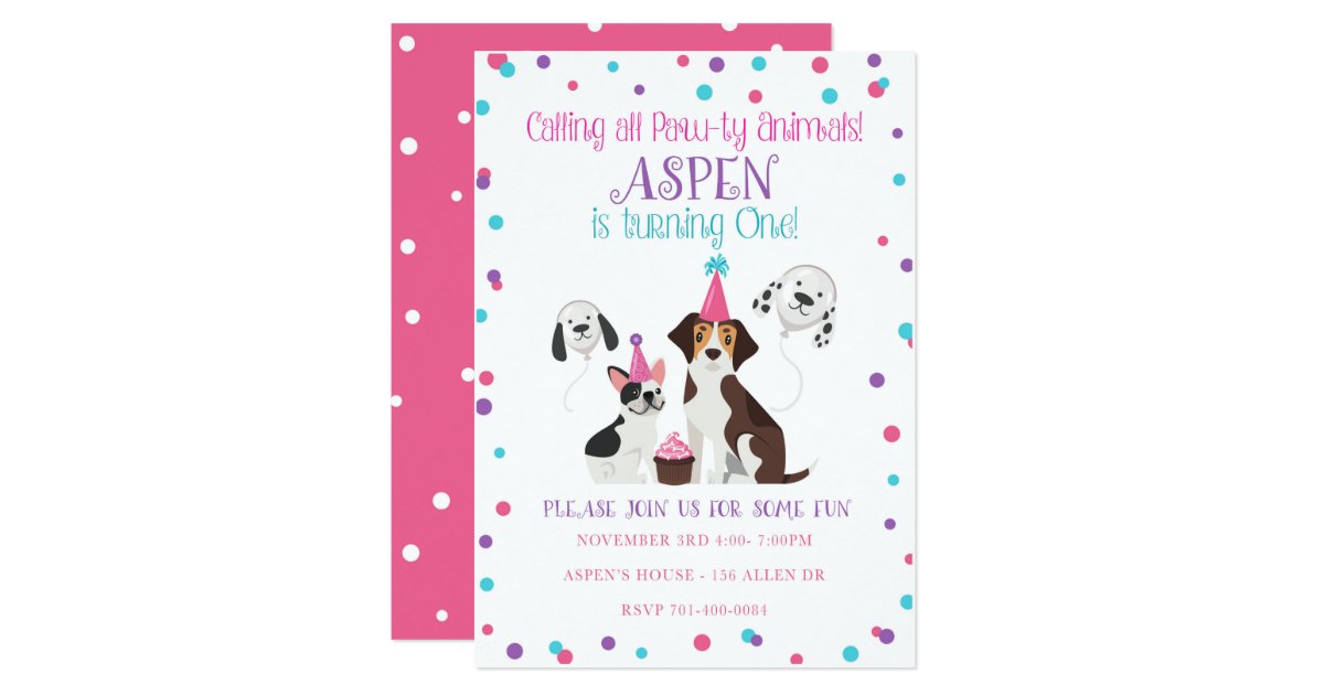 Puppy Birthday Party Invitations | Zazzle.com