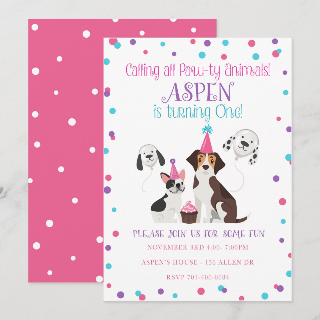 Puppy Birthday Party Invitations | Zazzle