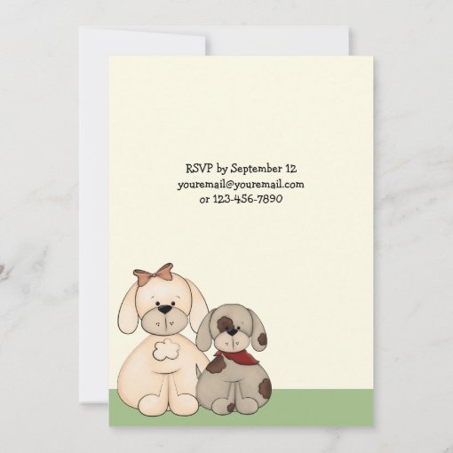 Puppy Dog Baby Shower Invitation for Boys | Zazzle