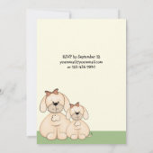 Puppy Dog Baby Shower Invitation for Girls | Zazzle