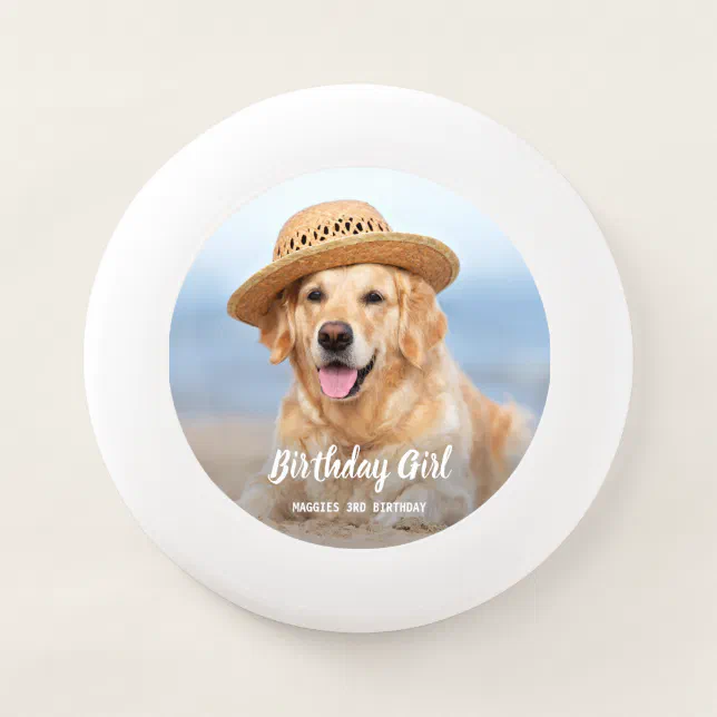 Puppy Dog Birthday Party Personalized Pet Photo Wham-O Frisbee | Zazzle