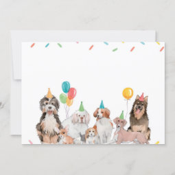 Puppy Dog Boy First Birthday Photo Invitation | Zazzle