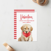 Puppy Dog Kids Valentines Day Note Card | Zazzle