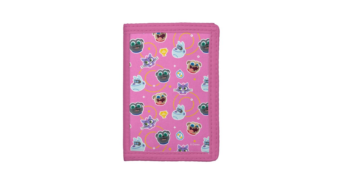 Puppy Dog Pals Pink Pattern Trifold Wallet | Zazzle