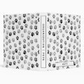Puppy Dog Paw Print Pattern | Pet Records 3 Ring Binder | Zazzle