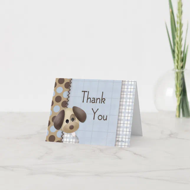 Puppy Dog Thank You Card | Zazzle