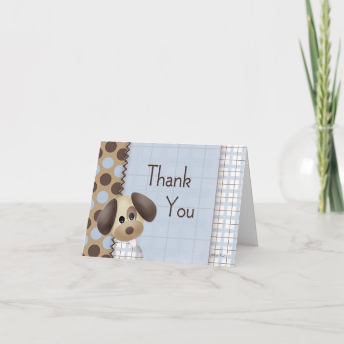 Puppy Dog Thank You Card | Zazzle.com