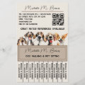 Puppy Dog Walker Sitter QR Code Modern Tearoff Flyer | Zazzle