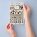 Puppy Dog Walker Sitter QR Code Modern Tearoff Flyer | Zazzle