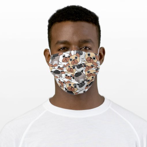 Puppy Faces Adult Cloth Face Mask | Zazzle