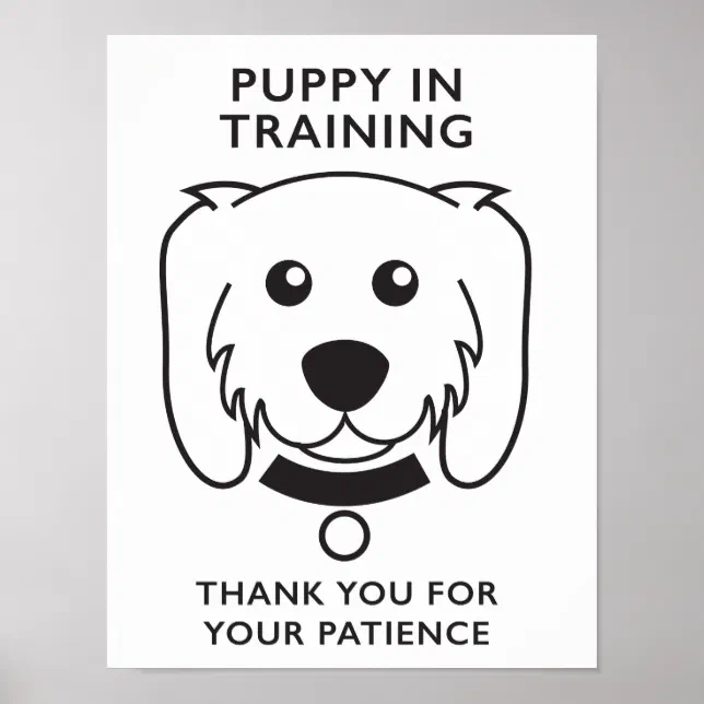 Puppy in Training Sign | Zazzle
