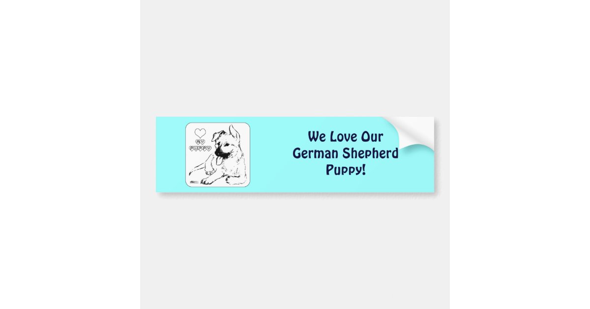 Puppy Love Bumper Sticker | Zazzle