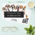 Puppy Modern Dog Walker Pet Sitting QR Code Flyer | Zazzle