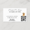 Puppy Modern Dog Walker Sitting QR Code Business Card | Zazzle