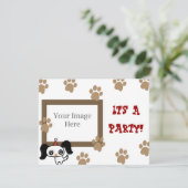 Puppy Paw Print Party Invitation | Zazzle