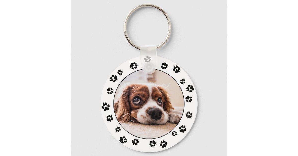 Puppy Photo Keychain | Zazzle