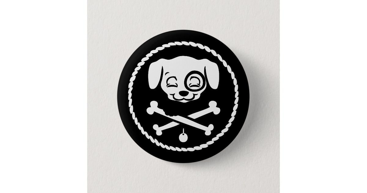Puppy Pirate Pinback Button | Zazzle