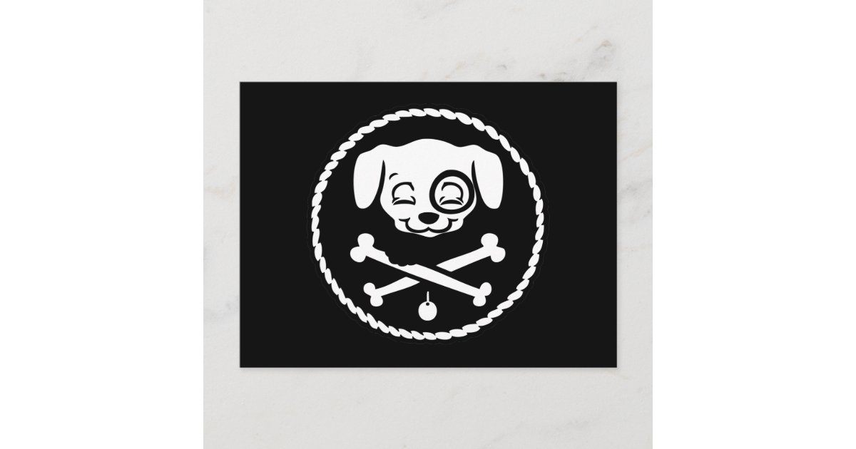 Puppy Pirate Postcard | Zazzle